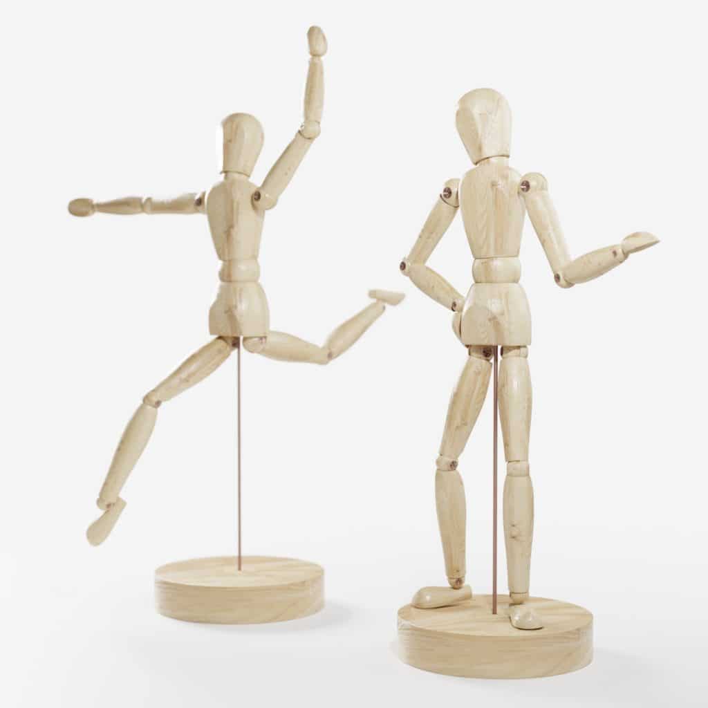 Rigged Wooden Mannequin • iMeshh