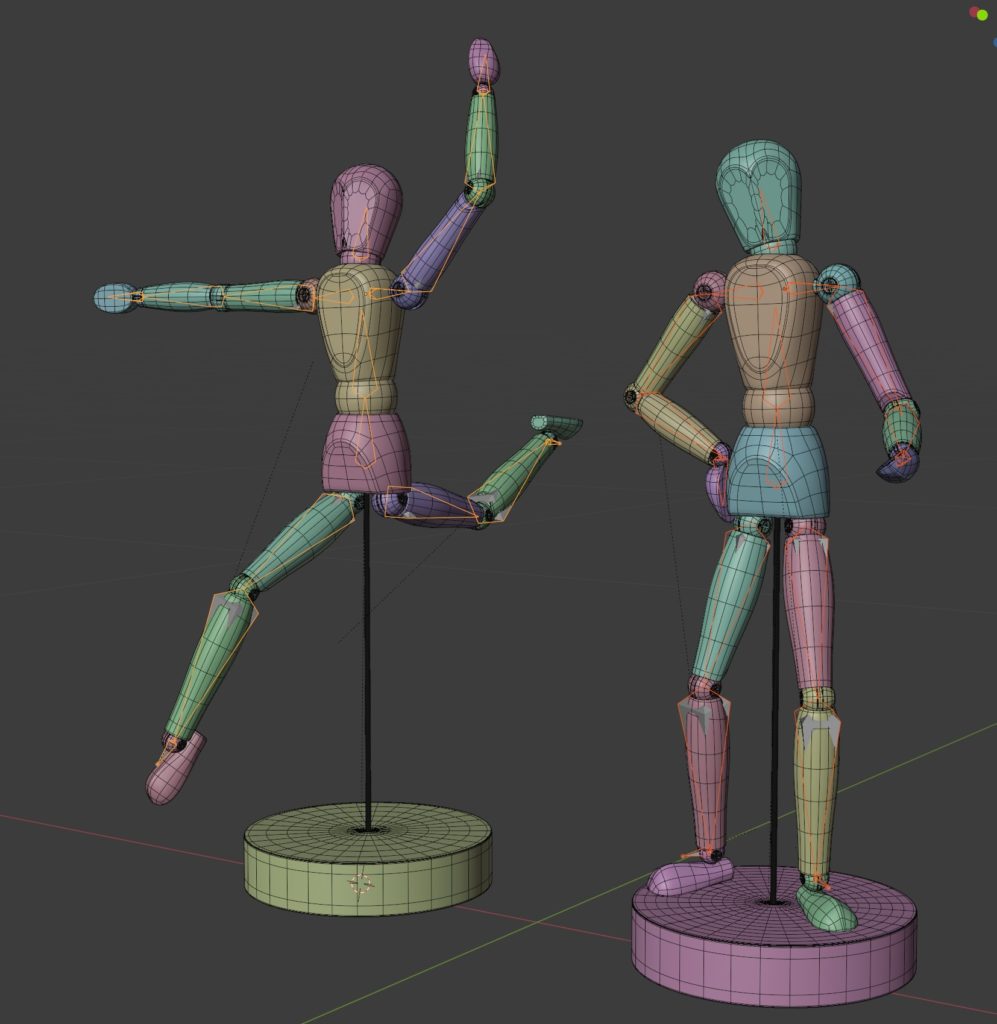 Rigged Wooden Mannequin • Imeshh