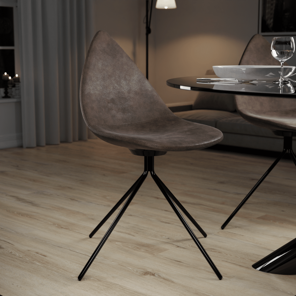 Pointed Leather Chair • iMeshh