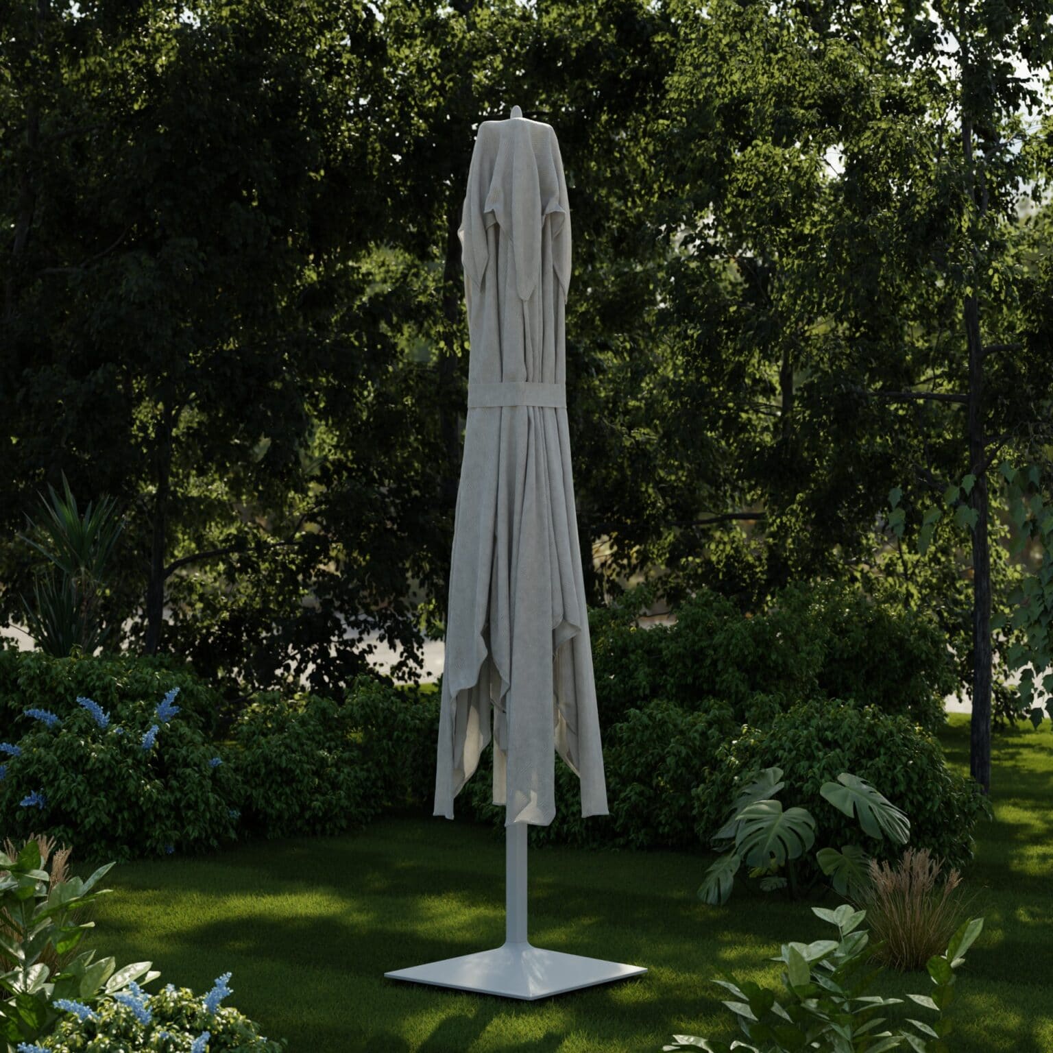 Outdoor Parasol Sunshade Closed • iMeshh