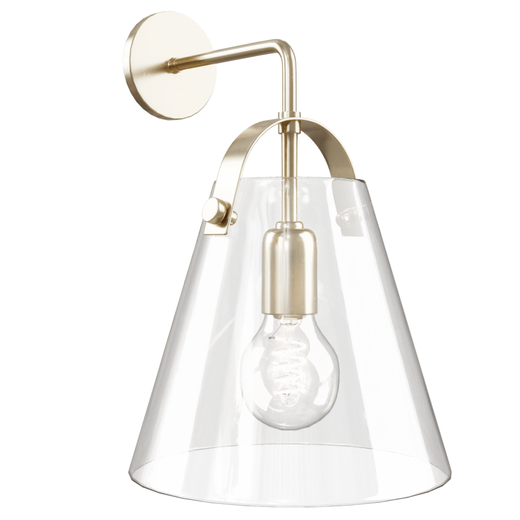 Gold Glass Wall Light • iMeshh