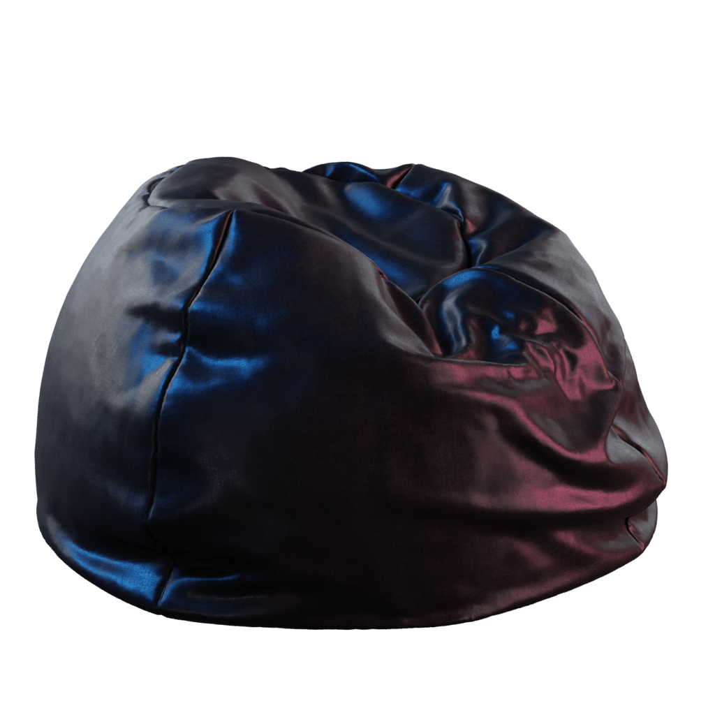 Black Leather Bean Bag • iMeshh