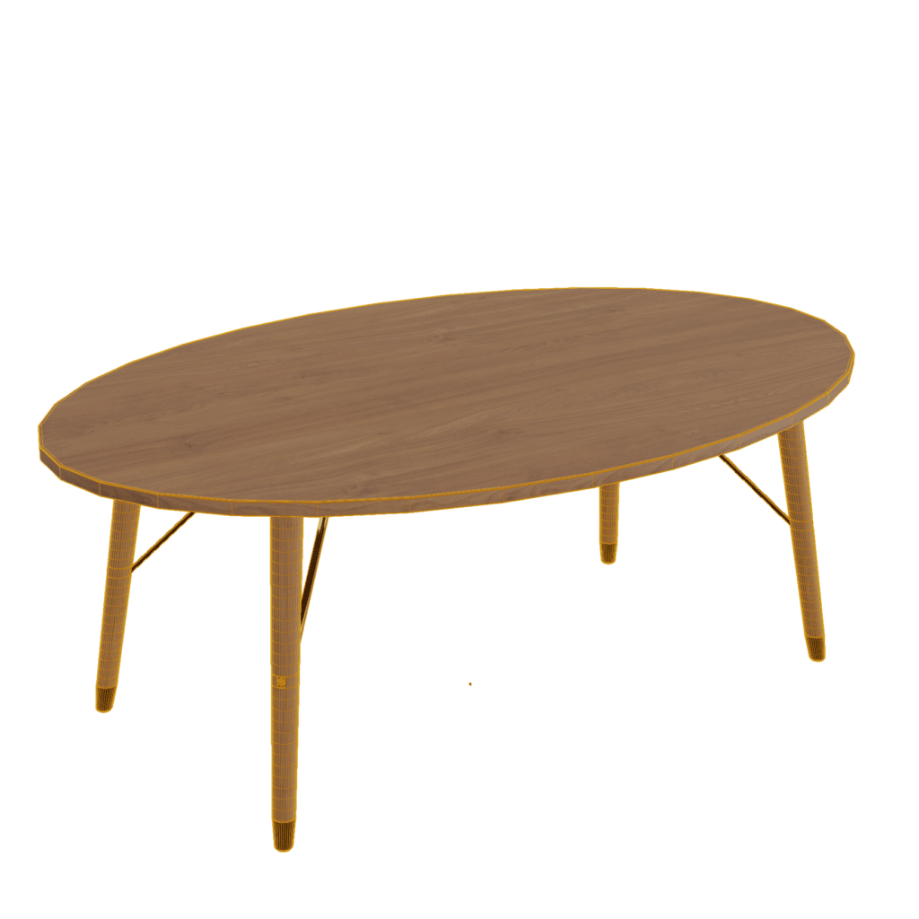 Wood Oval Table • iMeshh