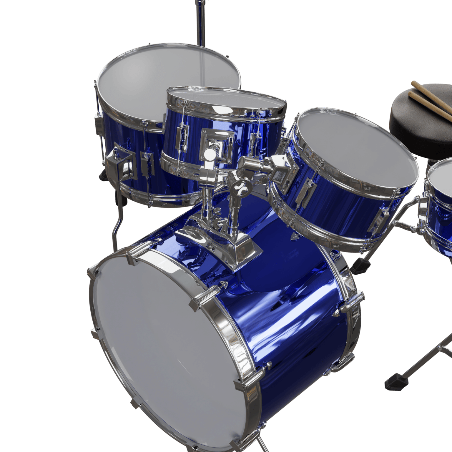 Drum Kit 3D Models for Blender • iMeshh 3D Model Library