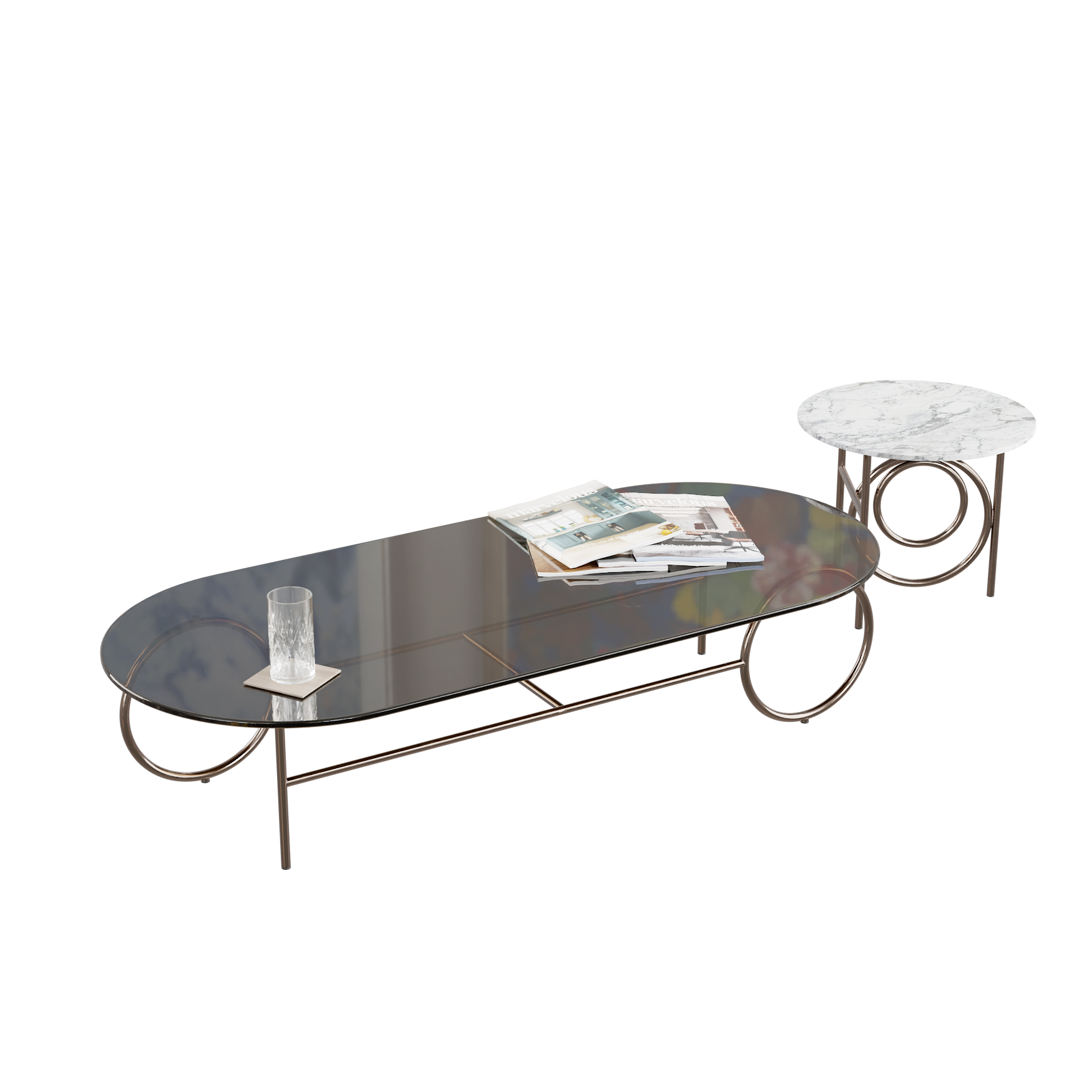 Quad Leg Coffee Table 3D Model • iMeshh