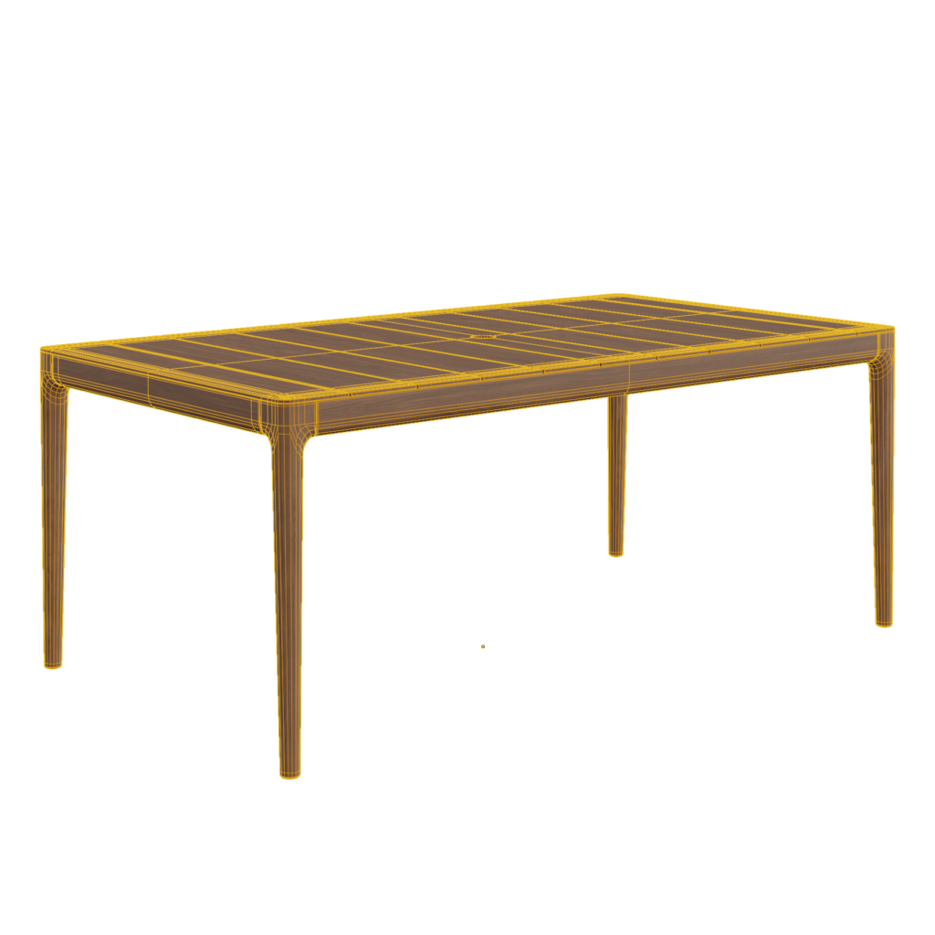Teak Wood table Model for Blender 3D• iMeshh 3D Model Library