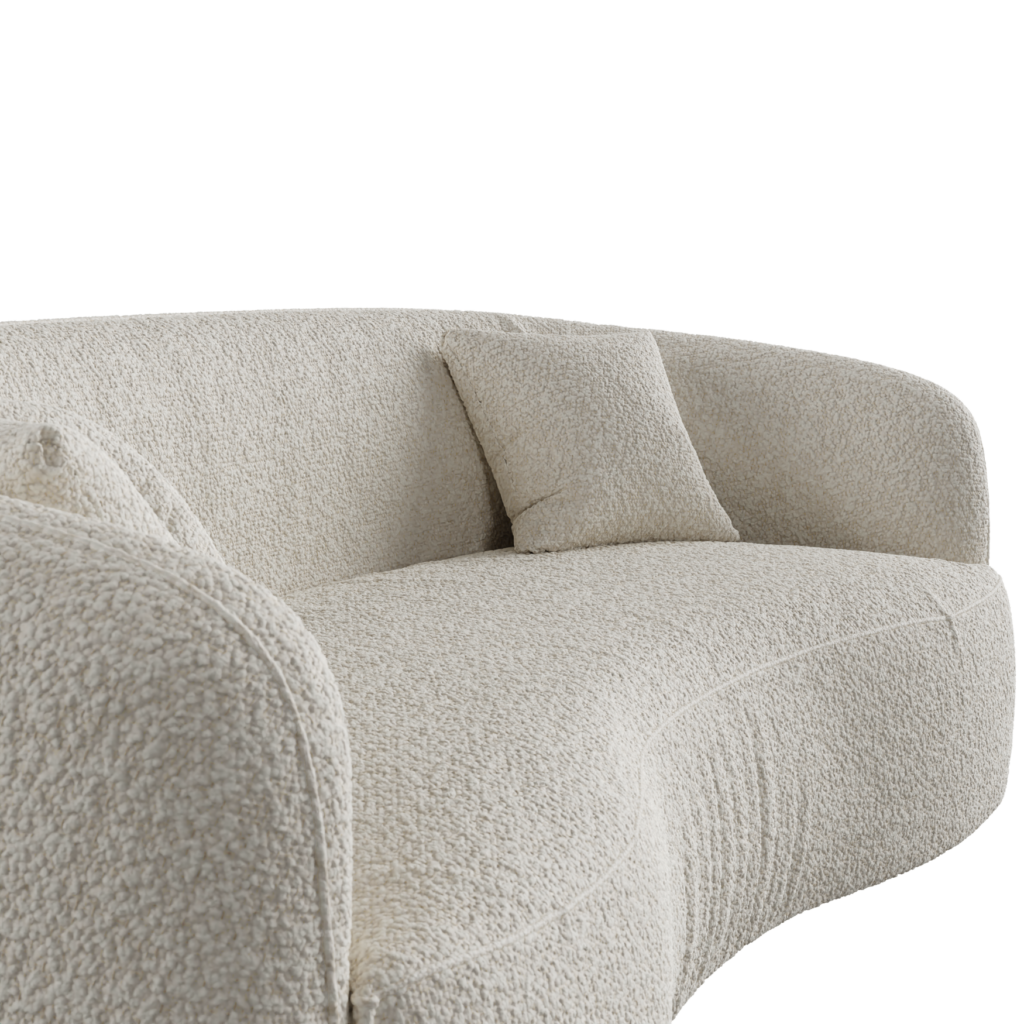 Modern Curved Sofa 3D Model for Blender • iMeshh 3D Model Library