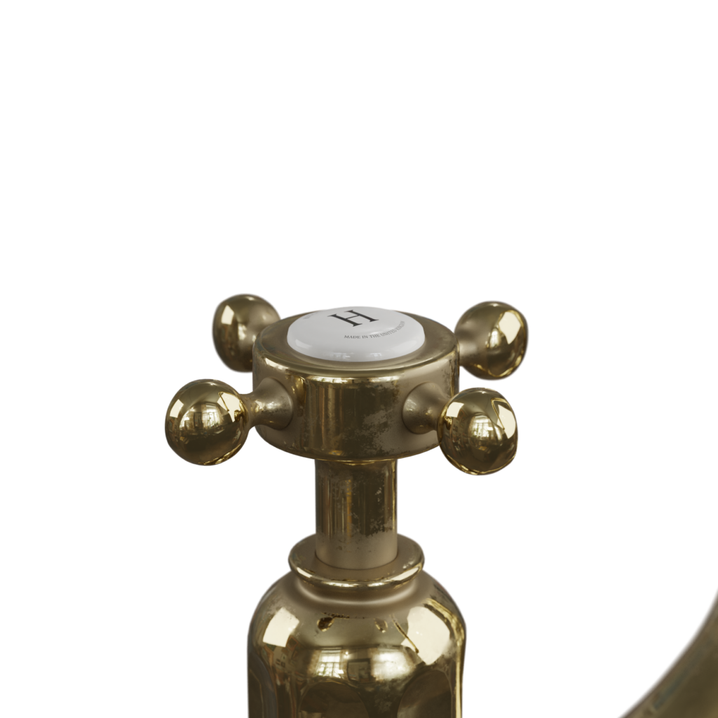 Aged Brass Tap 3D Model for Blender • iMeshh 3D Model Library
