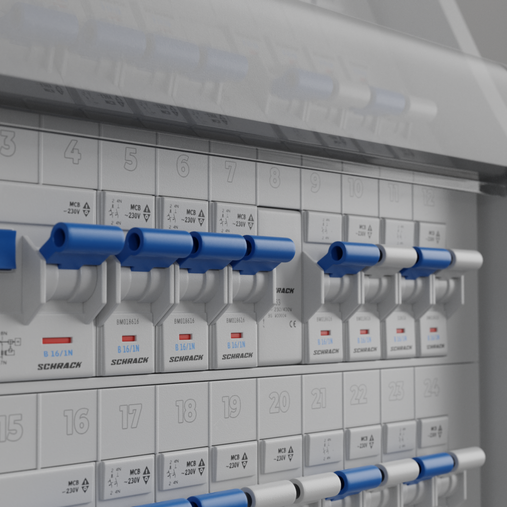 Electrical Circuit Breaker 3D Model for Blender • iMeshh 3D Model Library