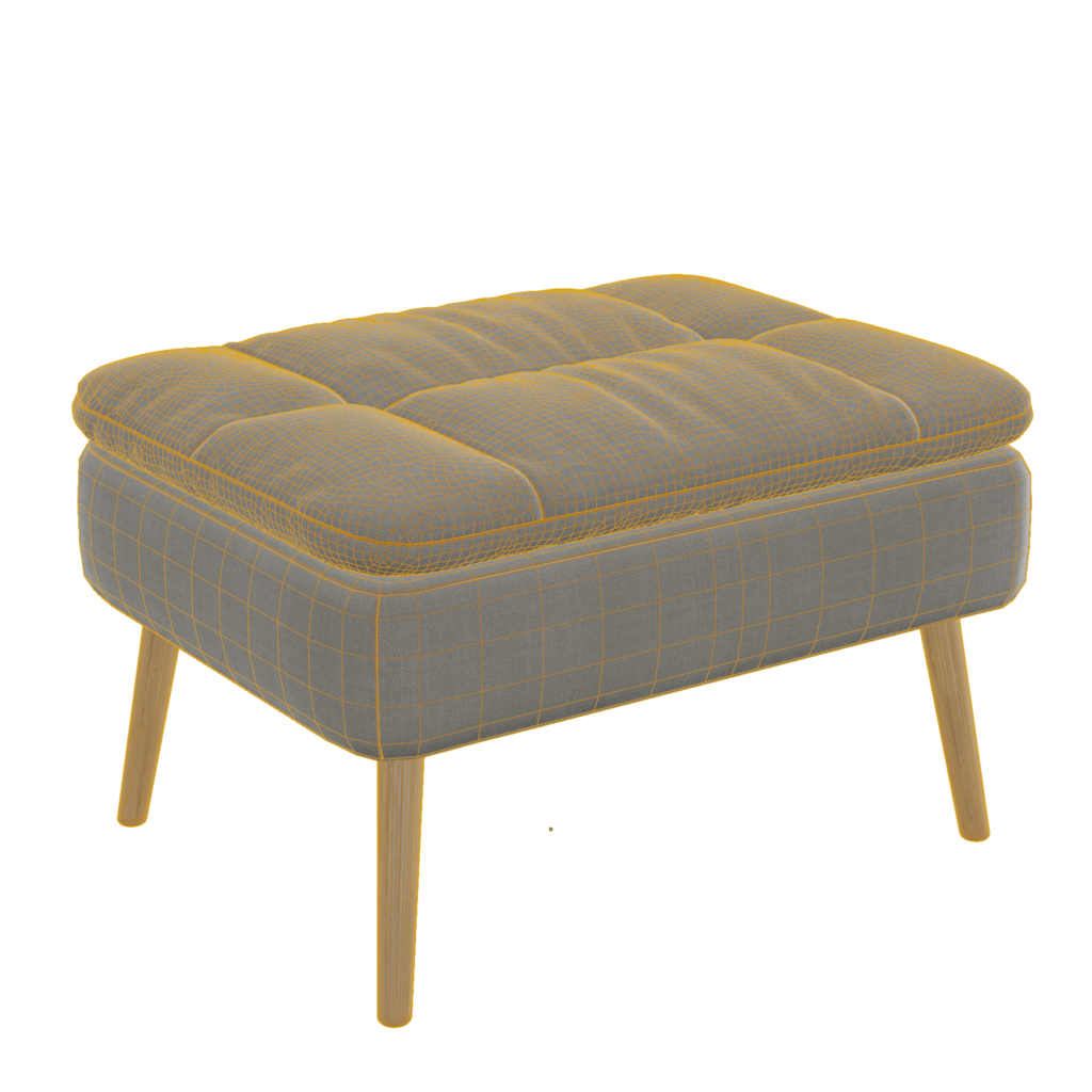 Padded Pouf 3D Model for Blender • iMeshh 3D Model Library
