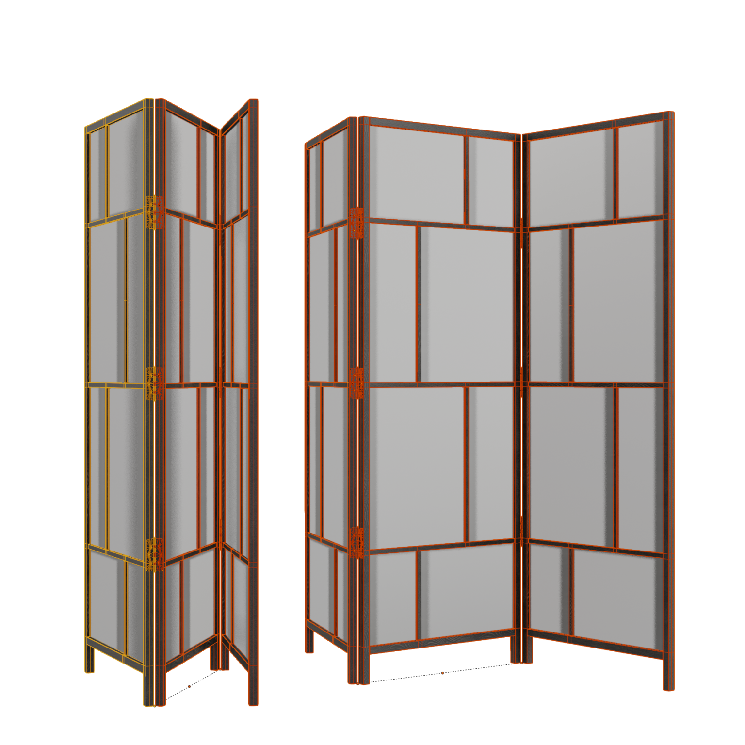 Frosted Room Divider 3D Model • iMeshh