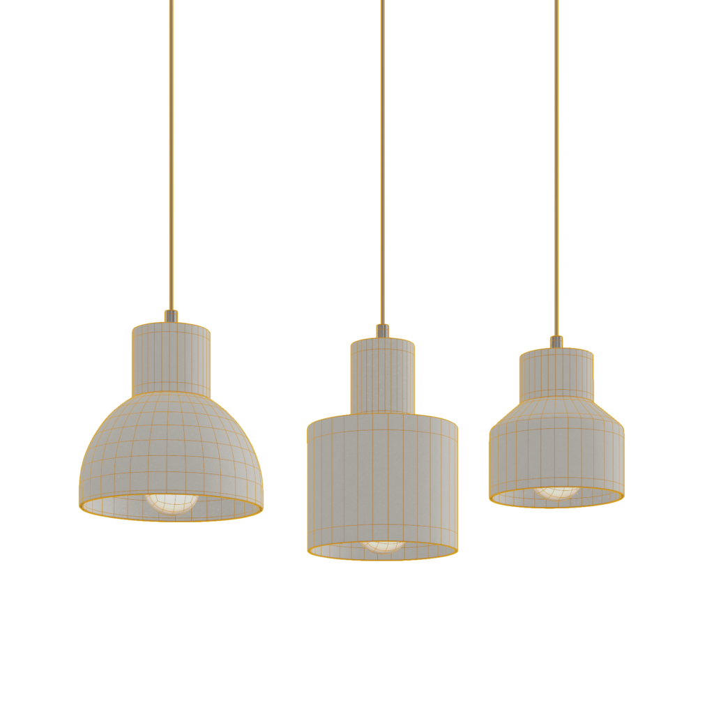 Concrete Pendants 3D Model for Blender • iMeshh 3D Model Library