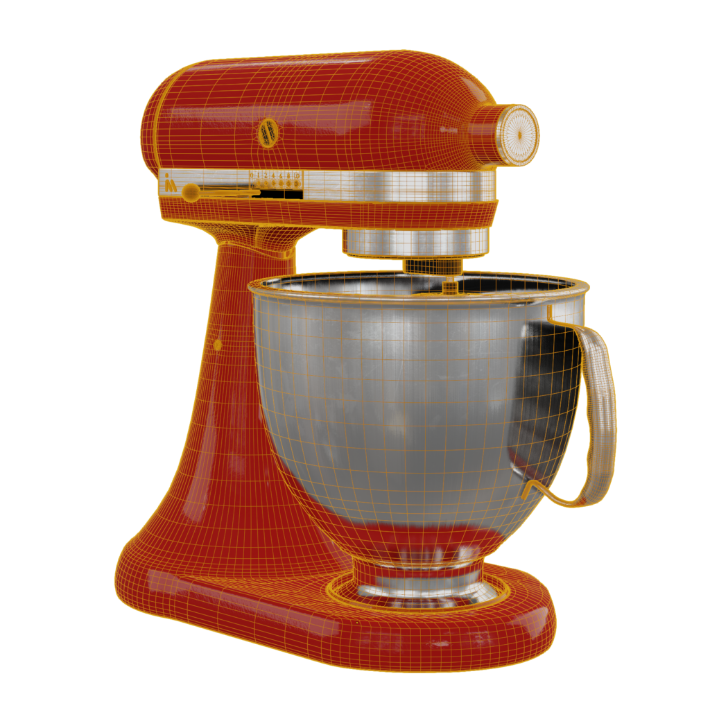 Red Kitchen Mixer • iMeshh - 3D Model for Blender 4.0+