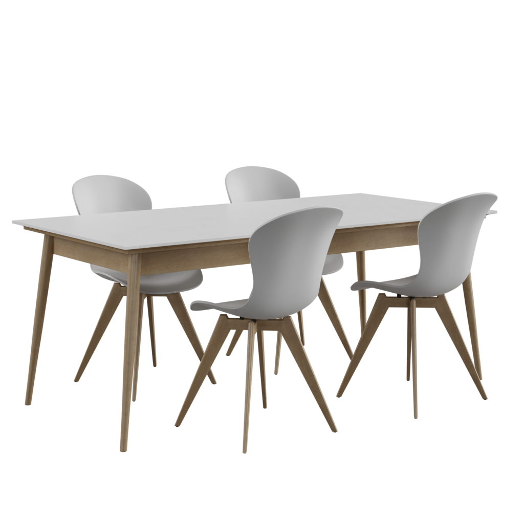 Wood White Table 3D Model IMeshh