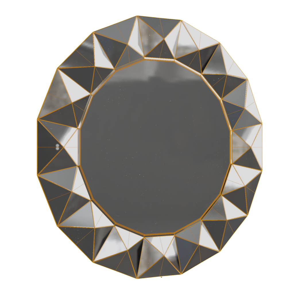 Faceted Mirror 3D Model • iMeshh