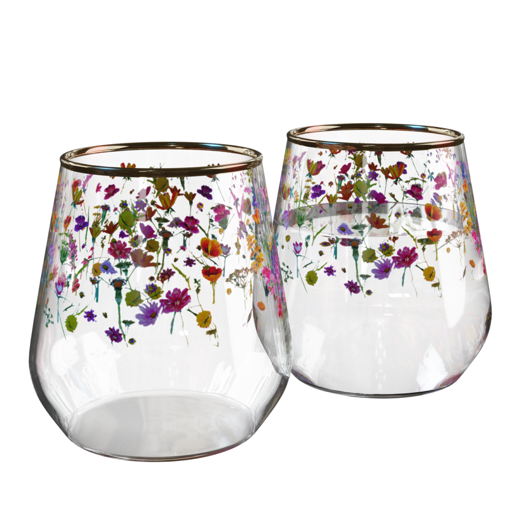 Wild Flower Glasses 3D Model • iMeshh