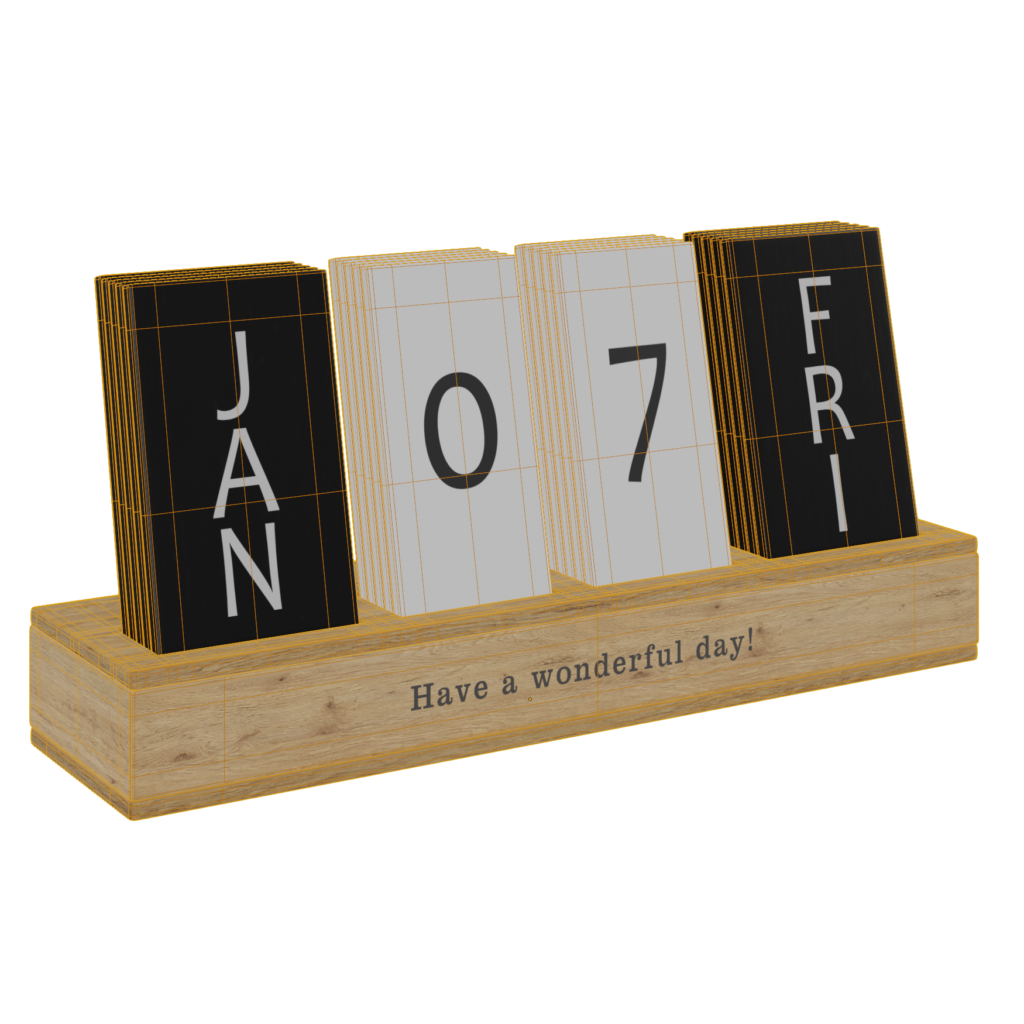 Desk Calendar 2 3D Model • iMeshh