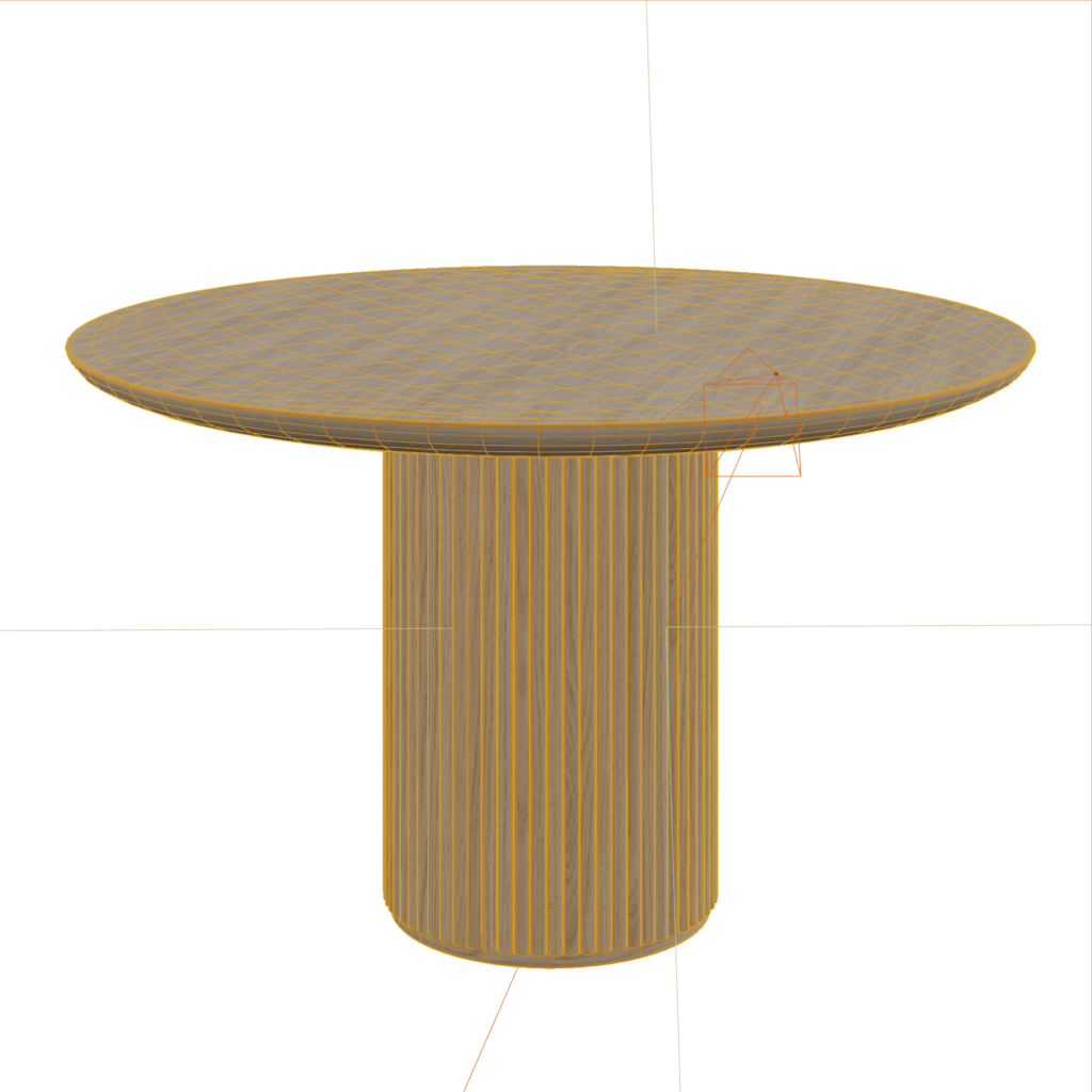 Wood Cylinder Dining Table • iMeshh