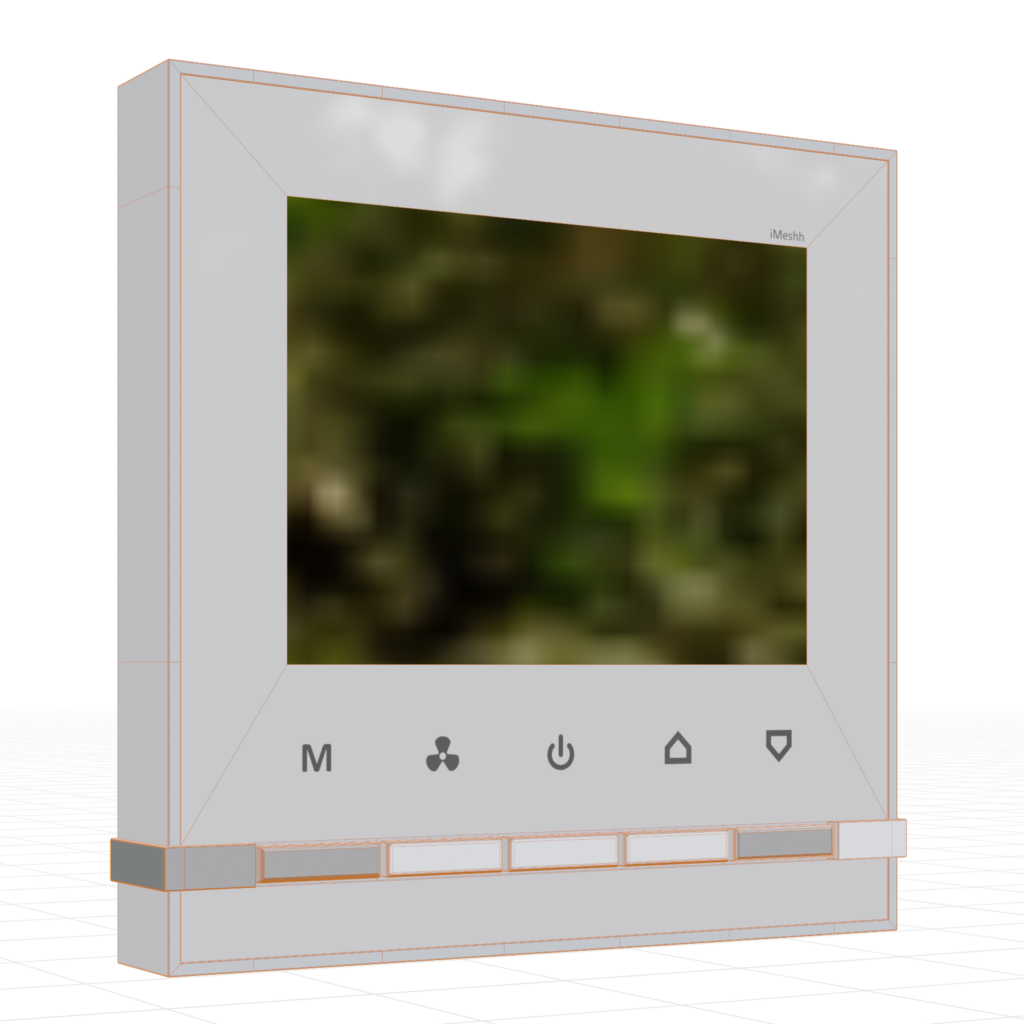 AC Control Panel 01 • iMeshh - 3D Model for Blender 4.0+
