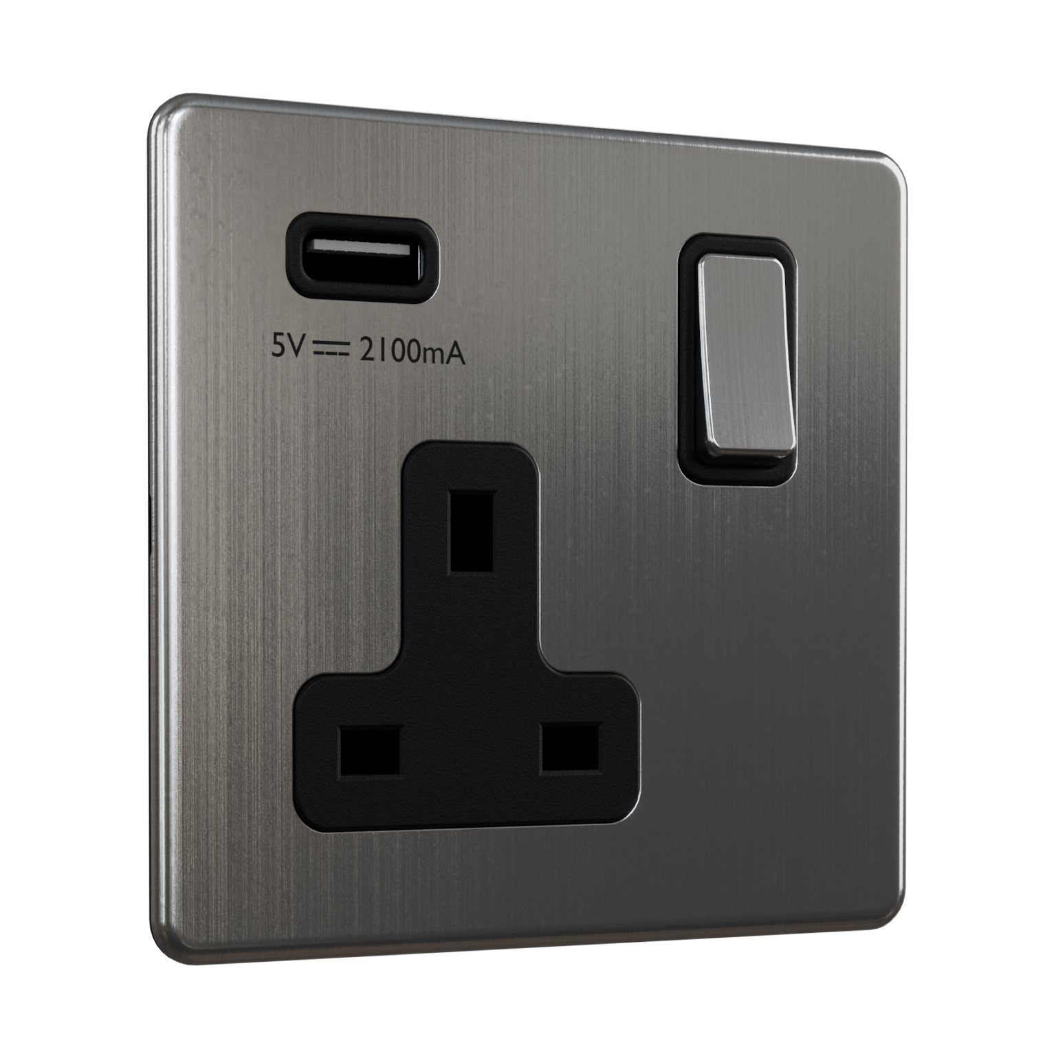 British Plug Socket 02 • iMeshh - 3D Model for Blender 4.0+