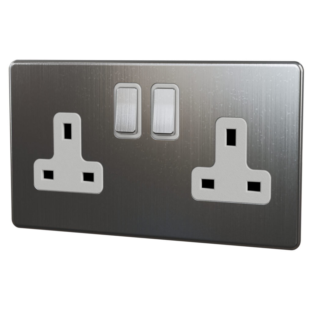 British Plug Socket 03 • iMeshh - 3D Model for Blender 4.0+