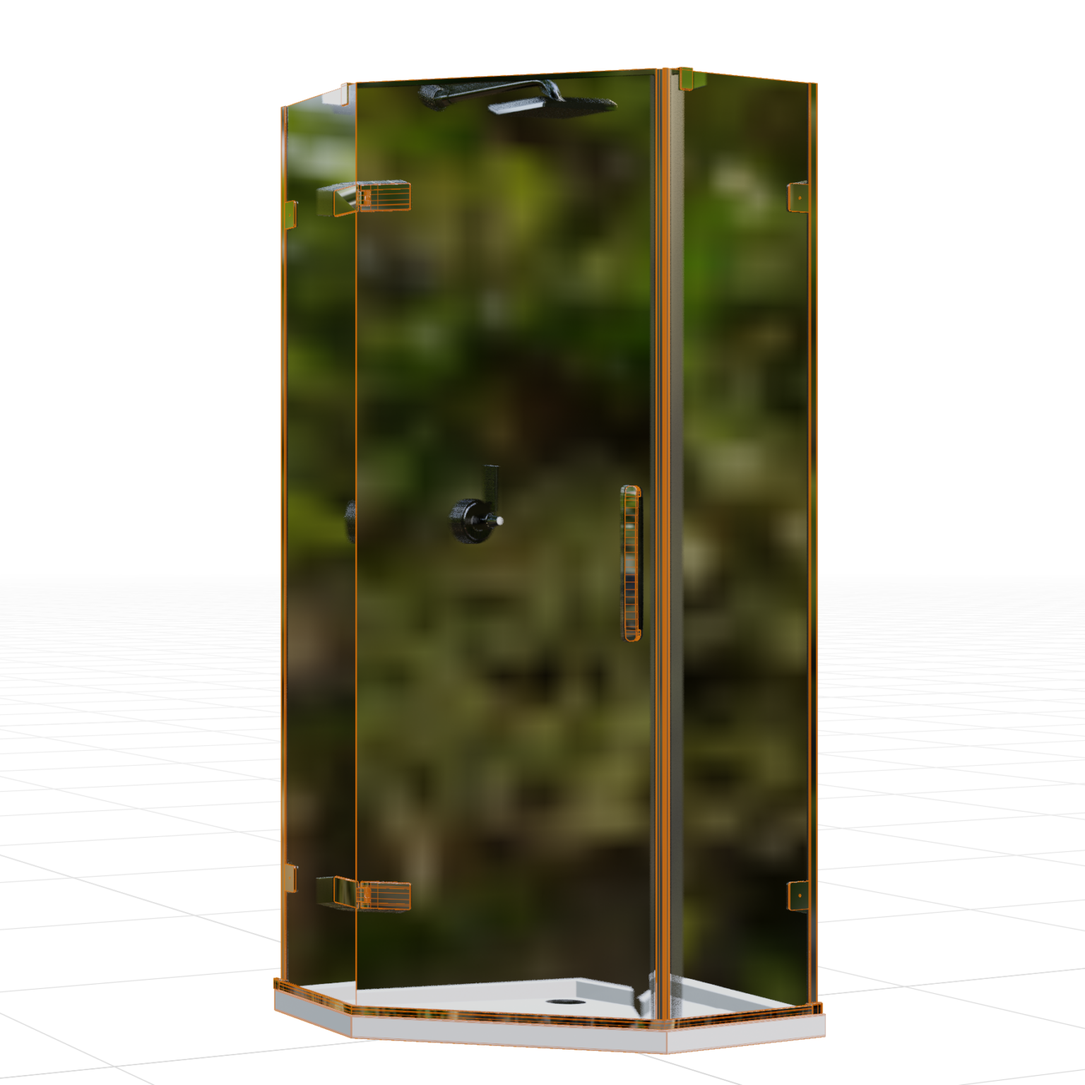 Corner Shower 01 • iMeshh - 3D Model for Blender 4.0+