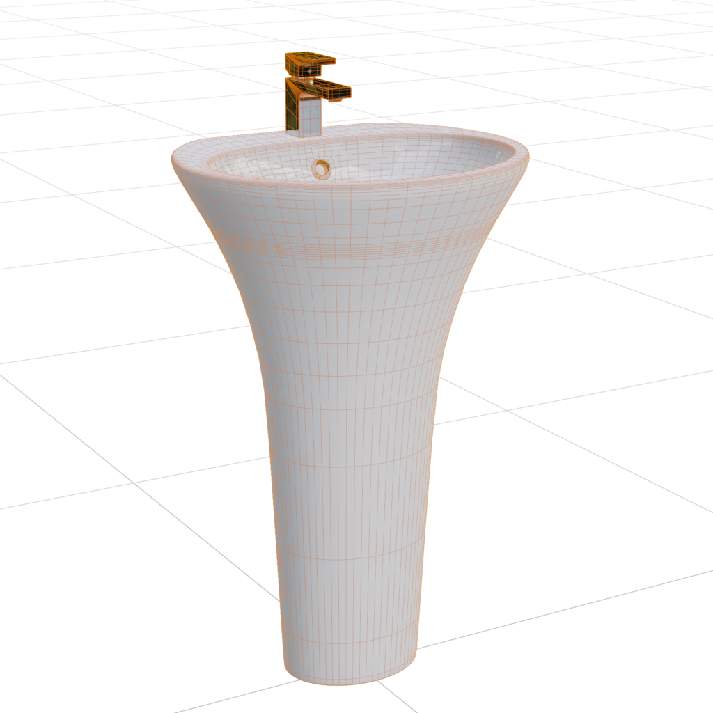 Tall Pedestal Basin 01 • iMeshh - 3D Model for Blender 4.0+