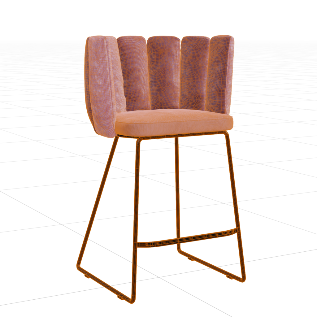 Fabric Finger Stool 01 • iMeshh - 3D Model for Blender 4.0+