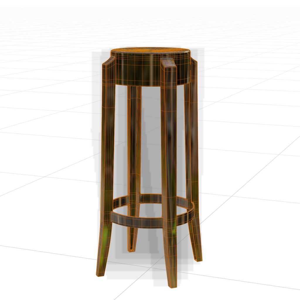 Clear Plastic Stool 01 • iMeshh - 3D Model for Blender 4.0+