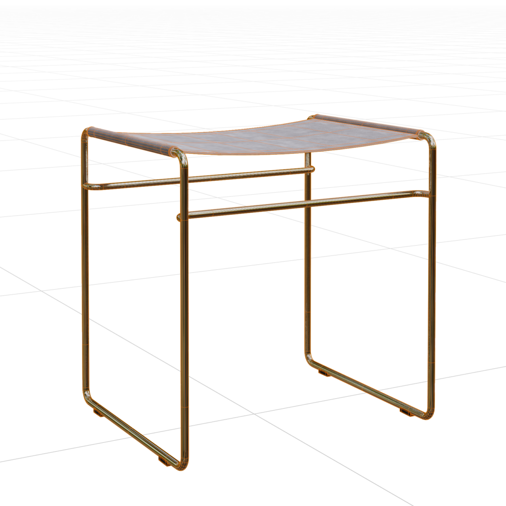 Leather Pipe Stool 01 • iMeshh - 3D Model for Blender 4.0+