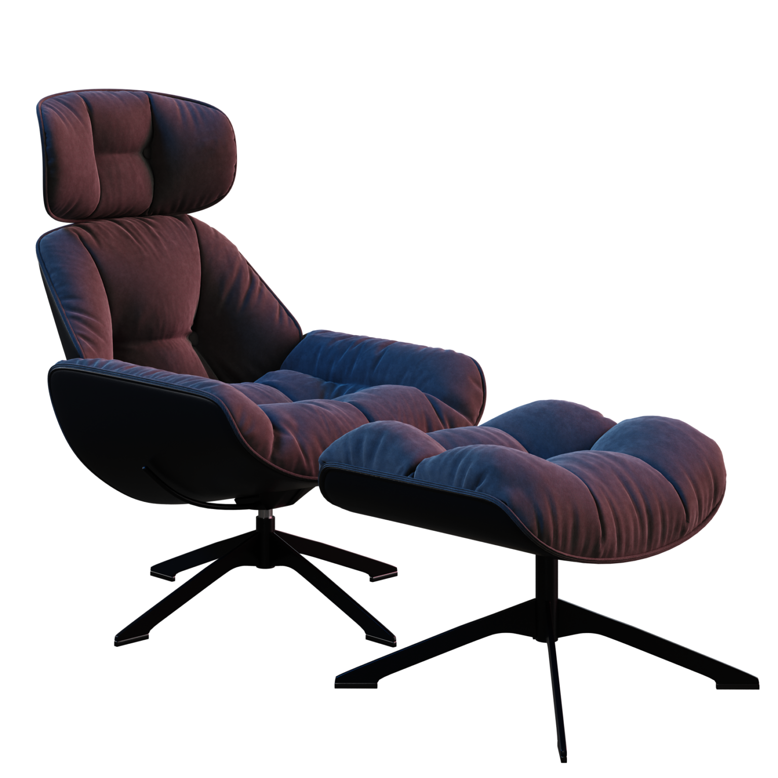 Lounge Chair with Foot Rest 01 • iMeshh - 3D Model for Blender 4.0+