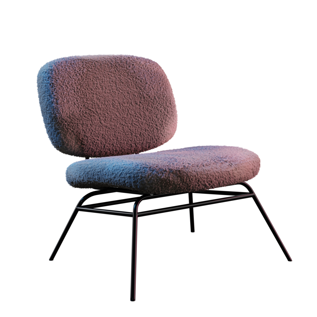 Furry Lounge Chair 01 • iMeshh - 3D Model for Blender 4.0+