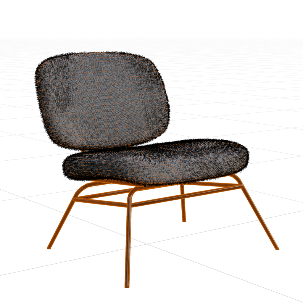 Furry Lounge Chair 01 • iMeshh - 3D Model for Blender 4.0+