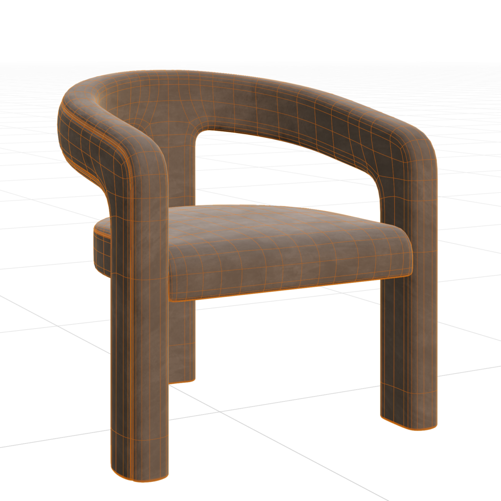 Contemporary Tripod Lounge Chair 01 • iMeshh - 3D Model for Blender 4.0+
