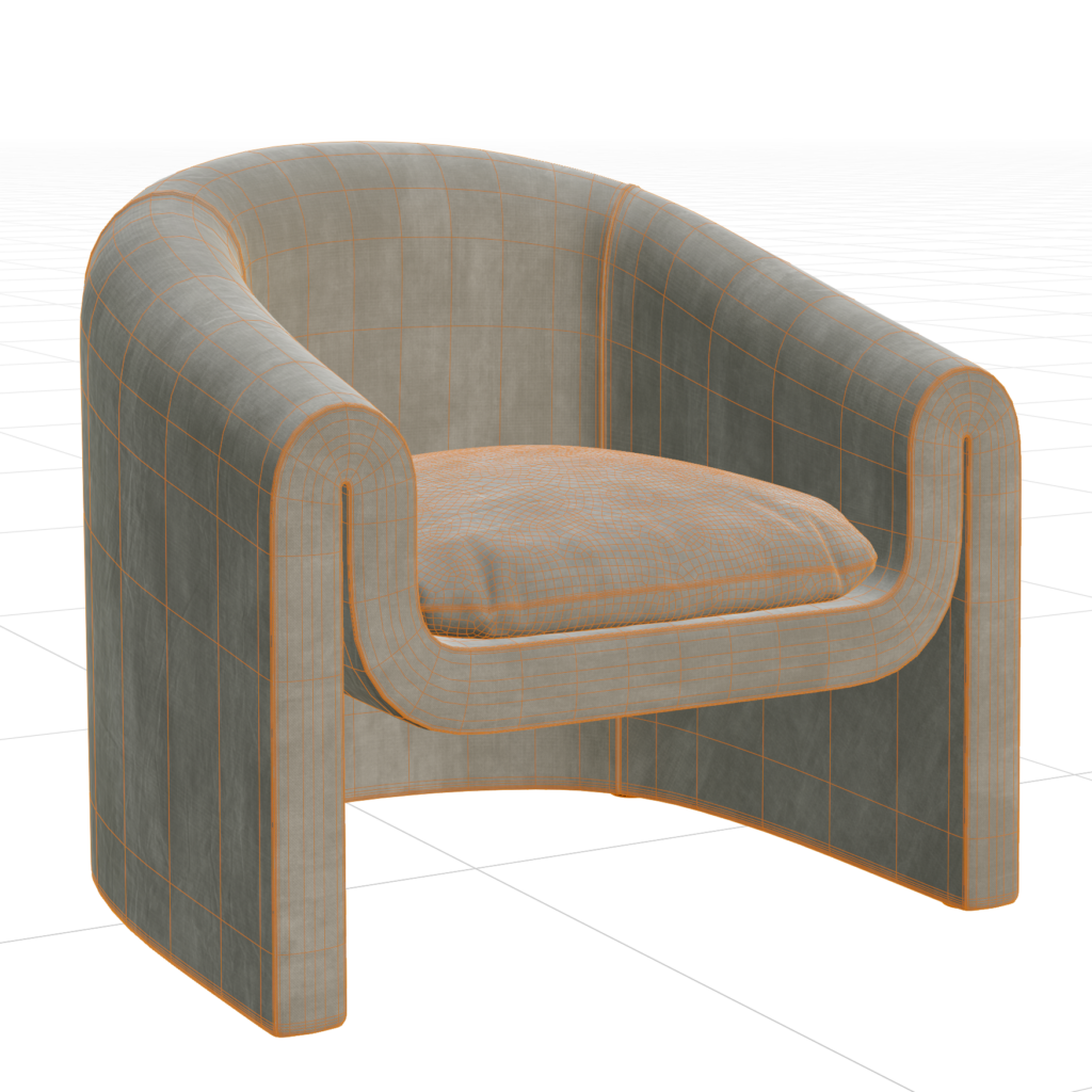 Modern Barrel Chair 01 for Blender • iMeshh 3D Model Library