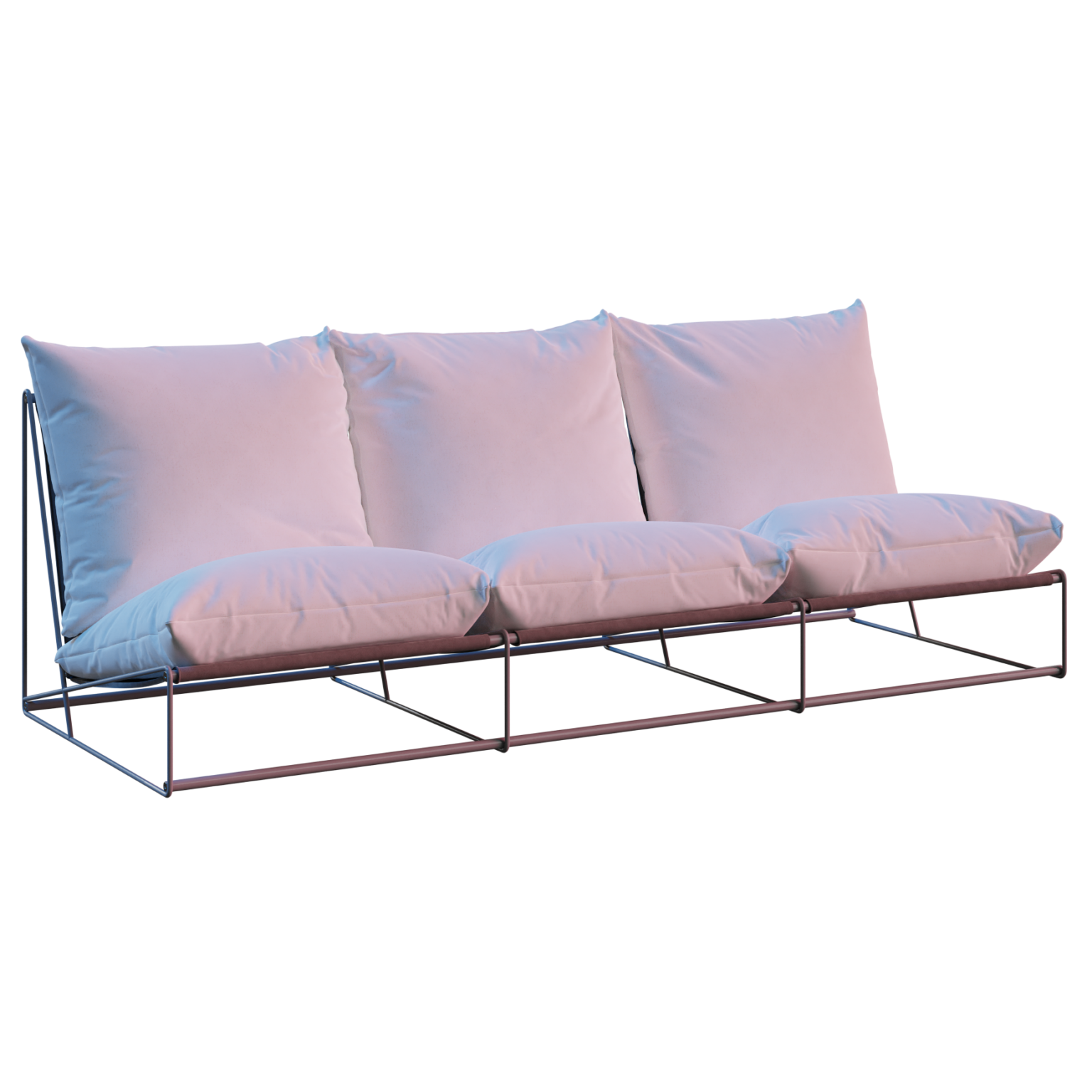 Square Two Seater Sofa 01 for Blender • iMeshh 3D Model Library