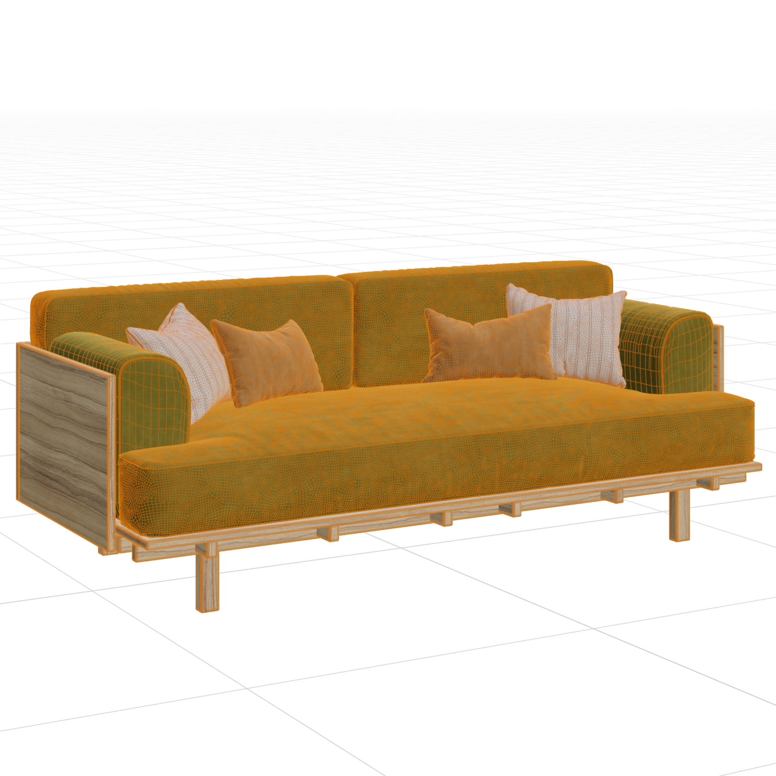 Modern Japanese Sofa 01 for Blender • iMeshh 3D Model Library