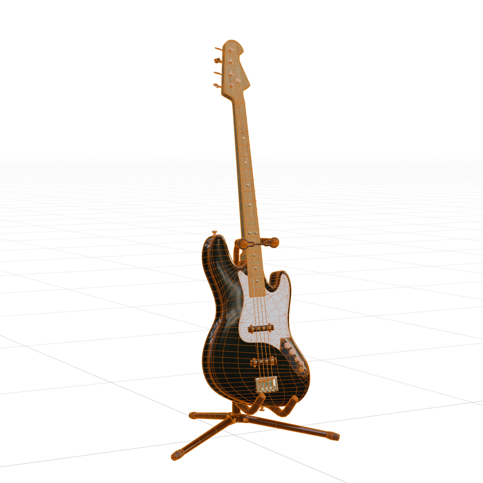 Bass Guitar 01 • iMeshh - 3D Model for Blender 4.0+