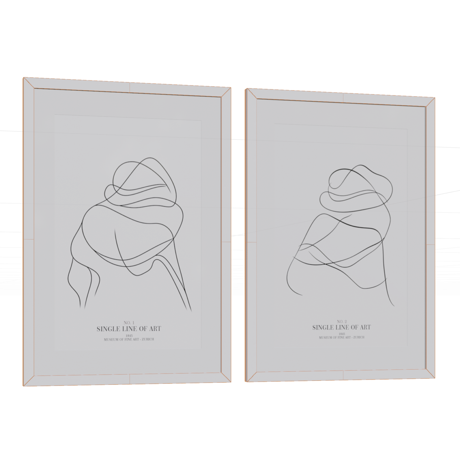 Line Drawing Frames 01 • iMeshh - 3D Model for Blender 4.0+