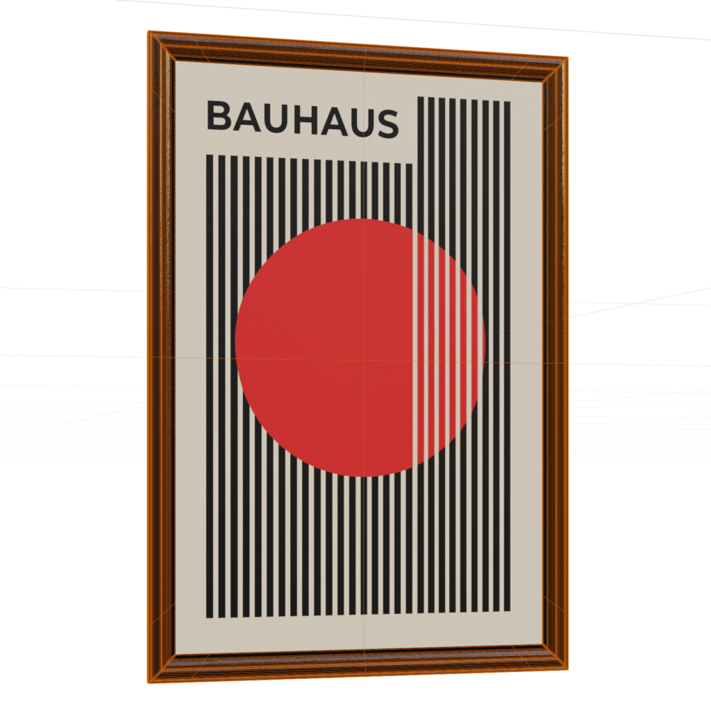 Bauhaus Frame 01 • iMeshh - 3D Model for Blender 4.0+