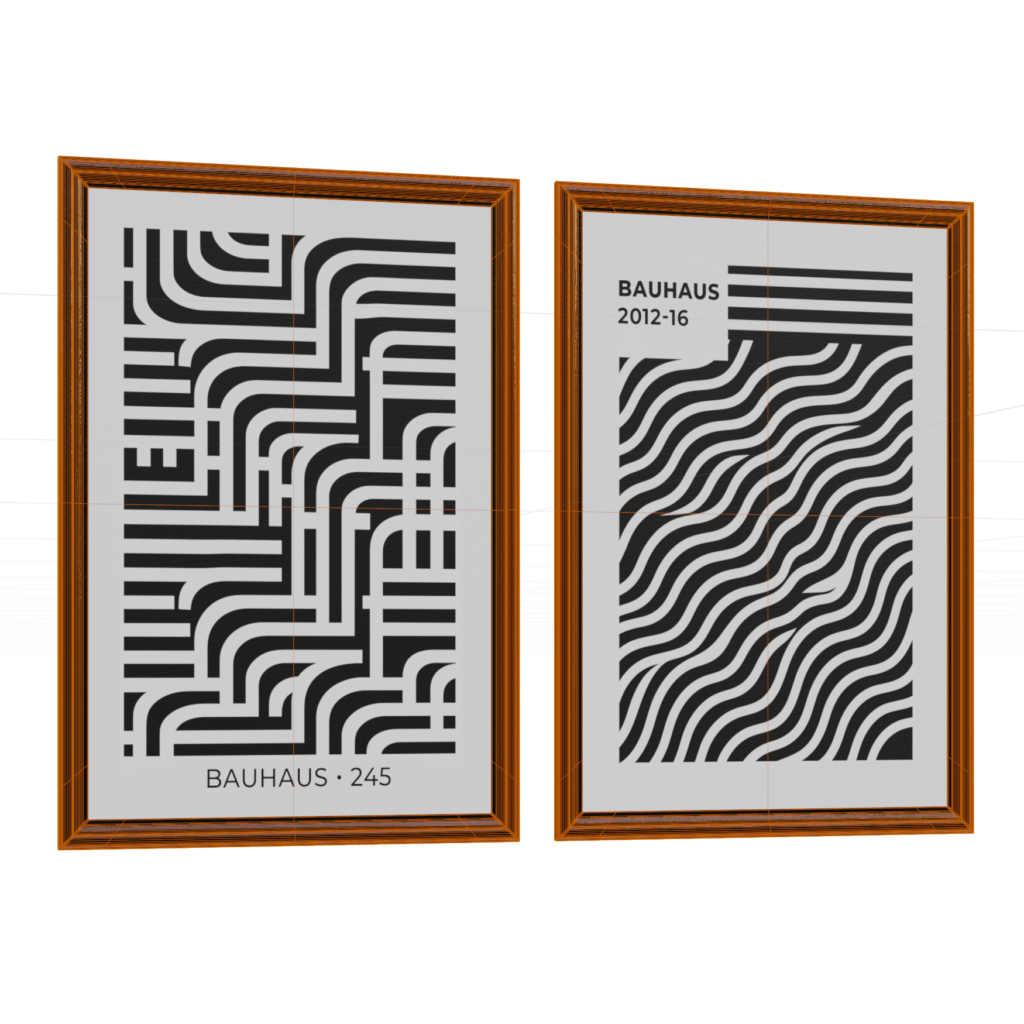 Bauhaus Frames 02 • iMeshh - 3D Model for Blender 4.0+