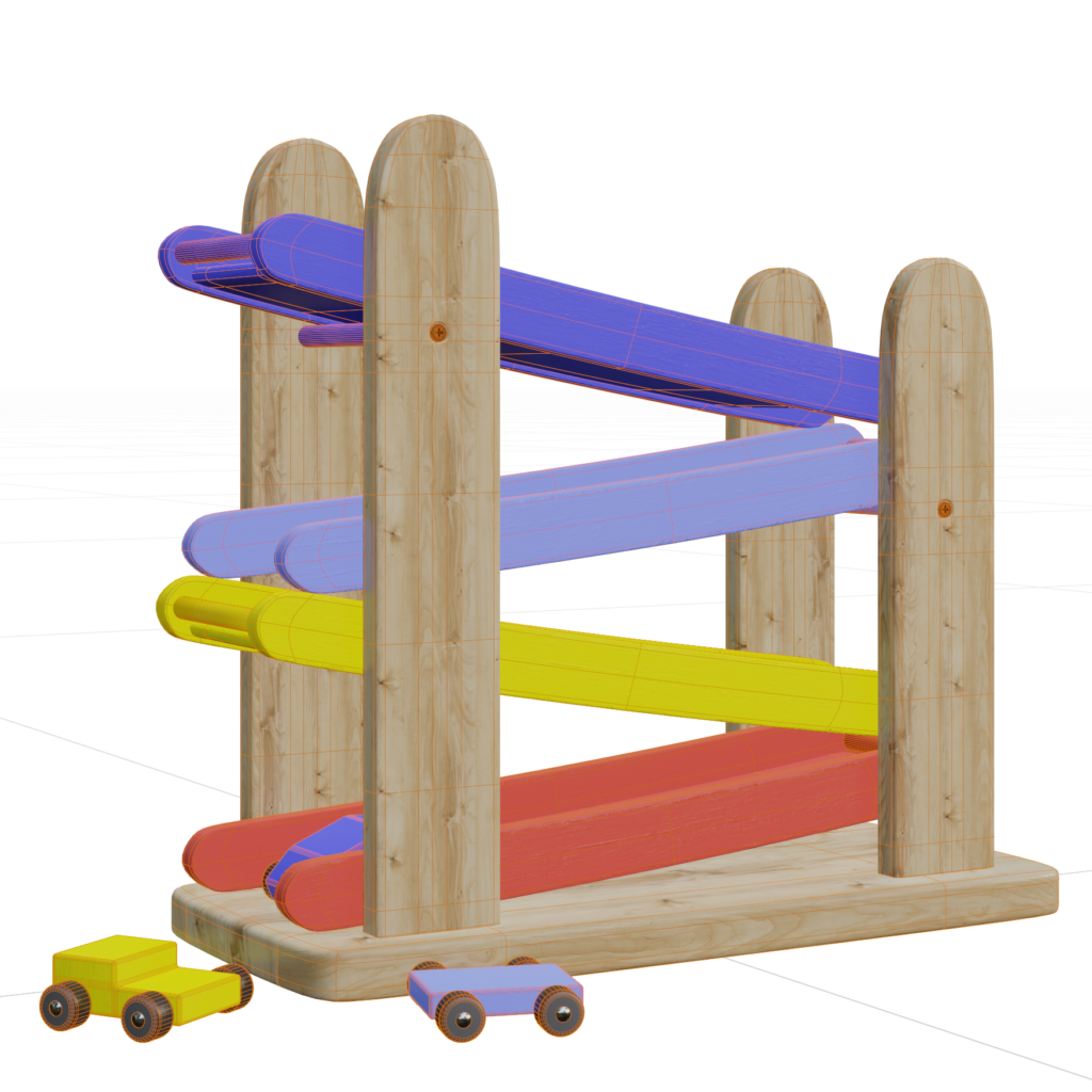 Wooden Car Slide 01 • iMeshh - 3D Model for Blender 4.0+