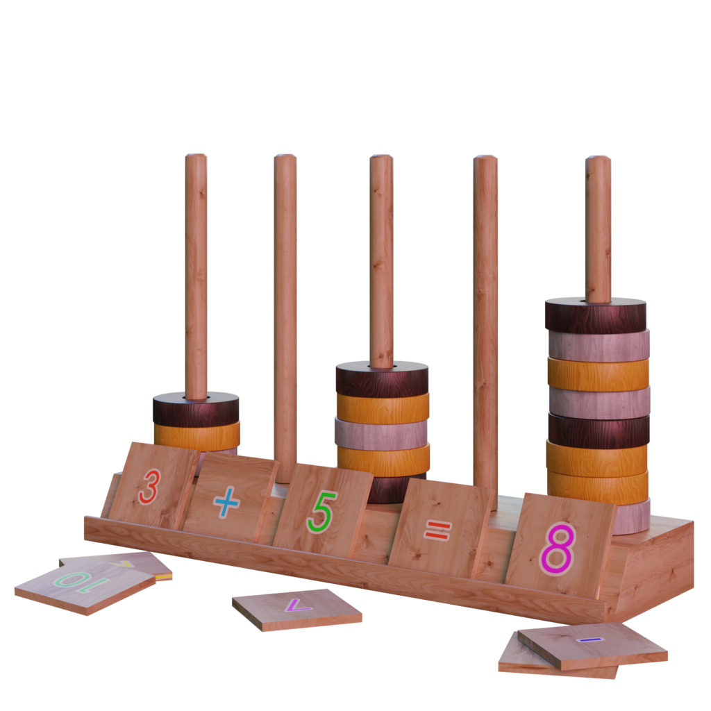 Wooden Number Stacks 01 • iMeshh - 3D Model for Blender 4.0+