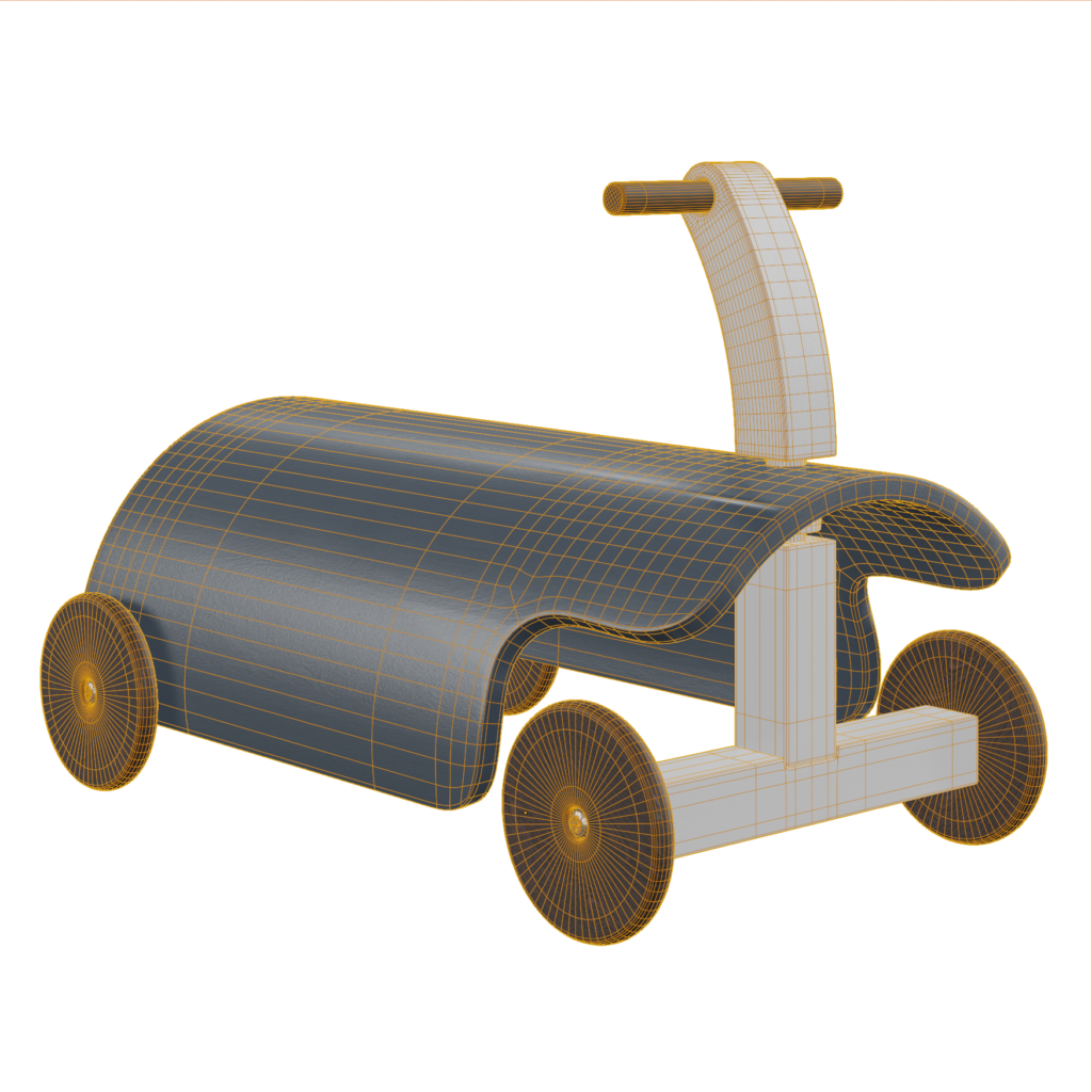 Kids Wooden Car 01 • iMeshh - 3D Model for Blender 4.0+