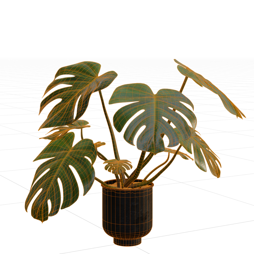 Monstera Floor Plant 02 • iMeshh - 3D Model for Blender 4.0+