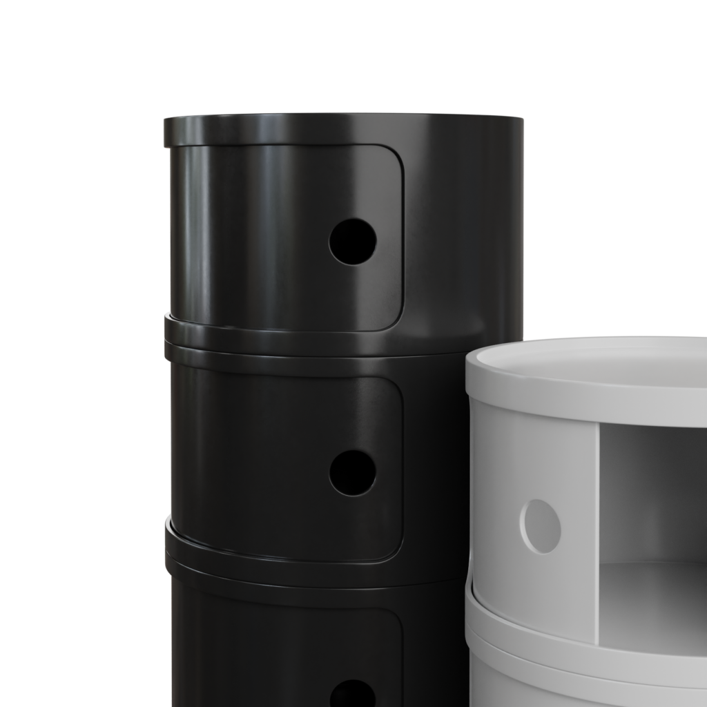 Round Bedside Cabinet 01 • iMeshh