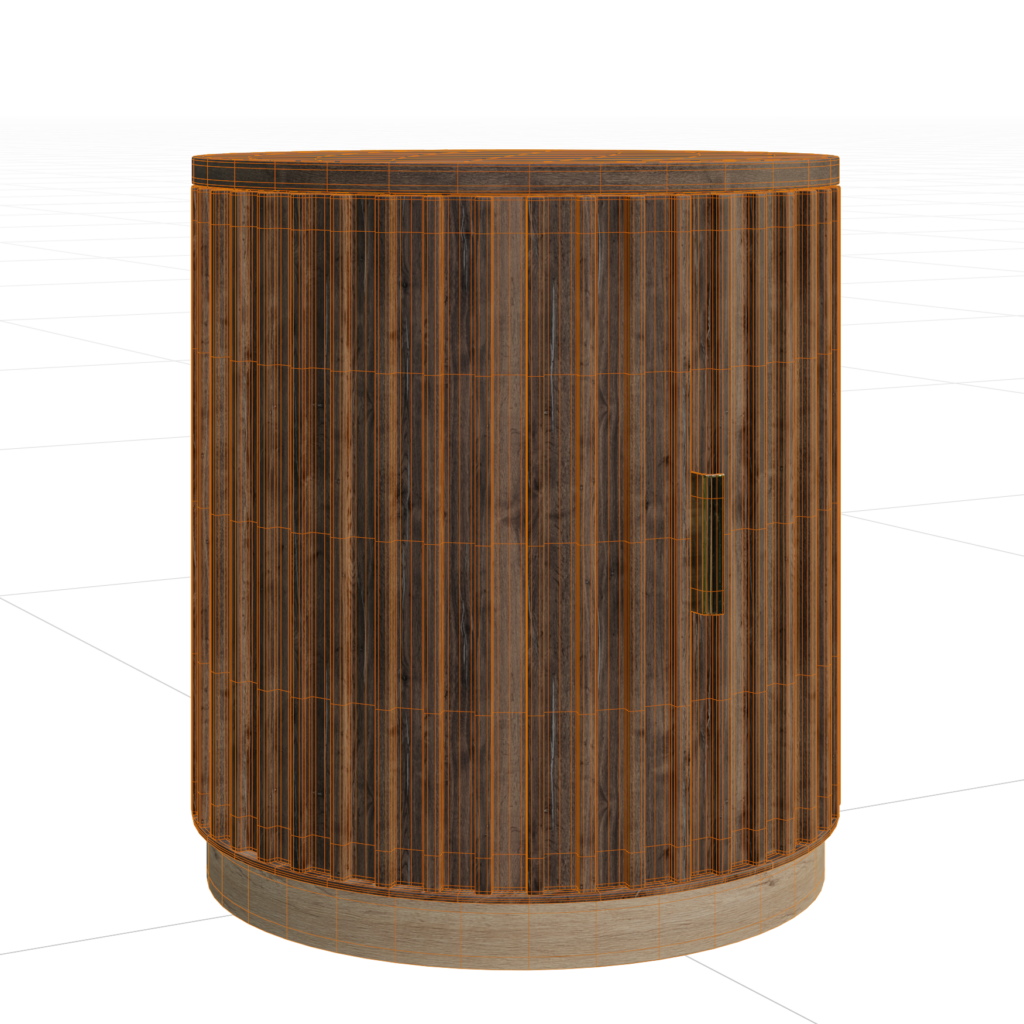 Round Bedside Cabinet 02 • iMeshh