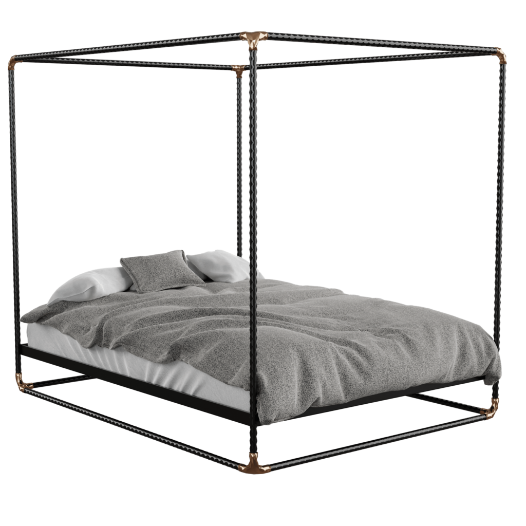 Green Diamond Double Bed 01 • iMeshh - 3D Model for Blender 4.0+