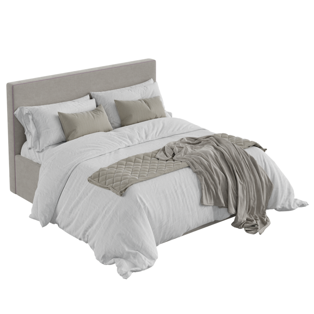Soft Double Bed 02 • iMeshh - 3D Model for Blender 4.0+