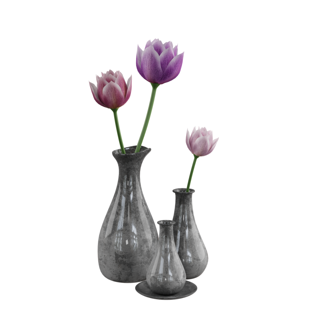 Flowers in Vase 01 • iMeshh - 3D Model for Blender 4.0+